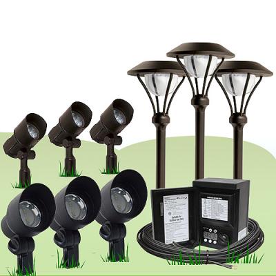 Total LED Malibu Lighting Outdoor Kits Accent Walkway Path Flood Lights