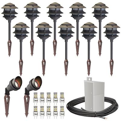 Total Outdoor Landscape Lighting LED low voltage path, pagoda, flood ...